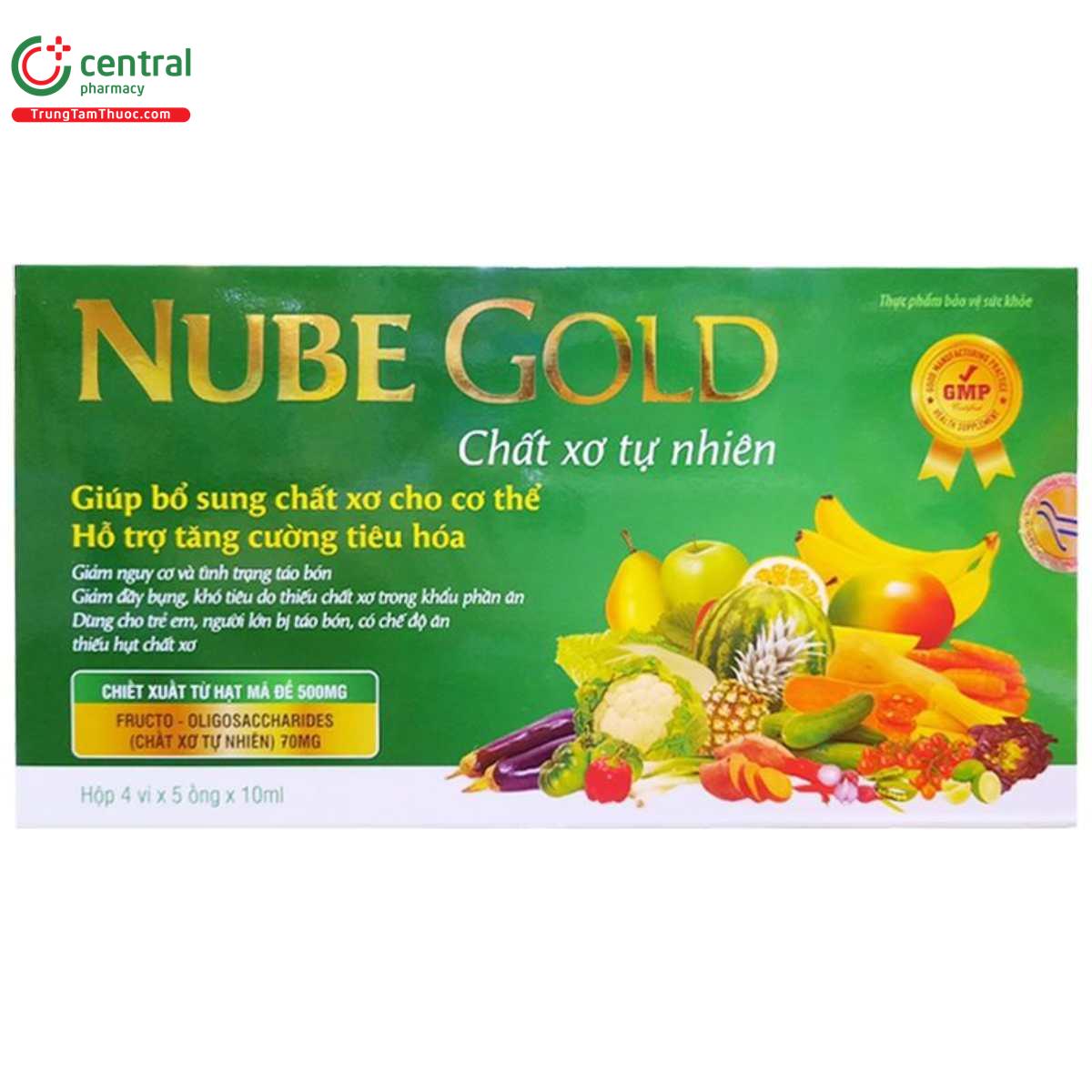 Thuốc Nube Gold bổ sung chất xơ, tăng cường hoạt động hệ tiêu hoá