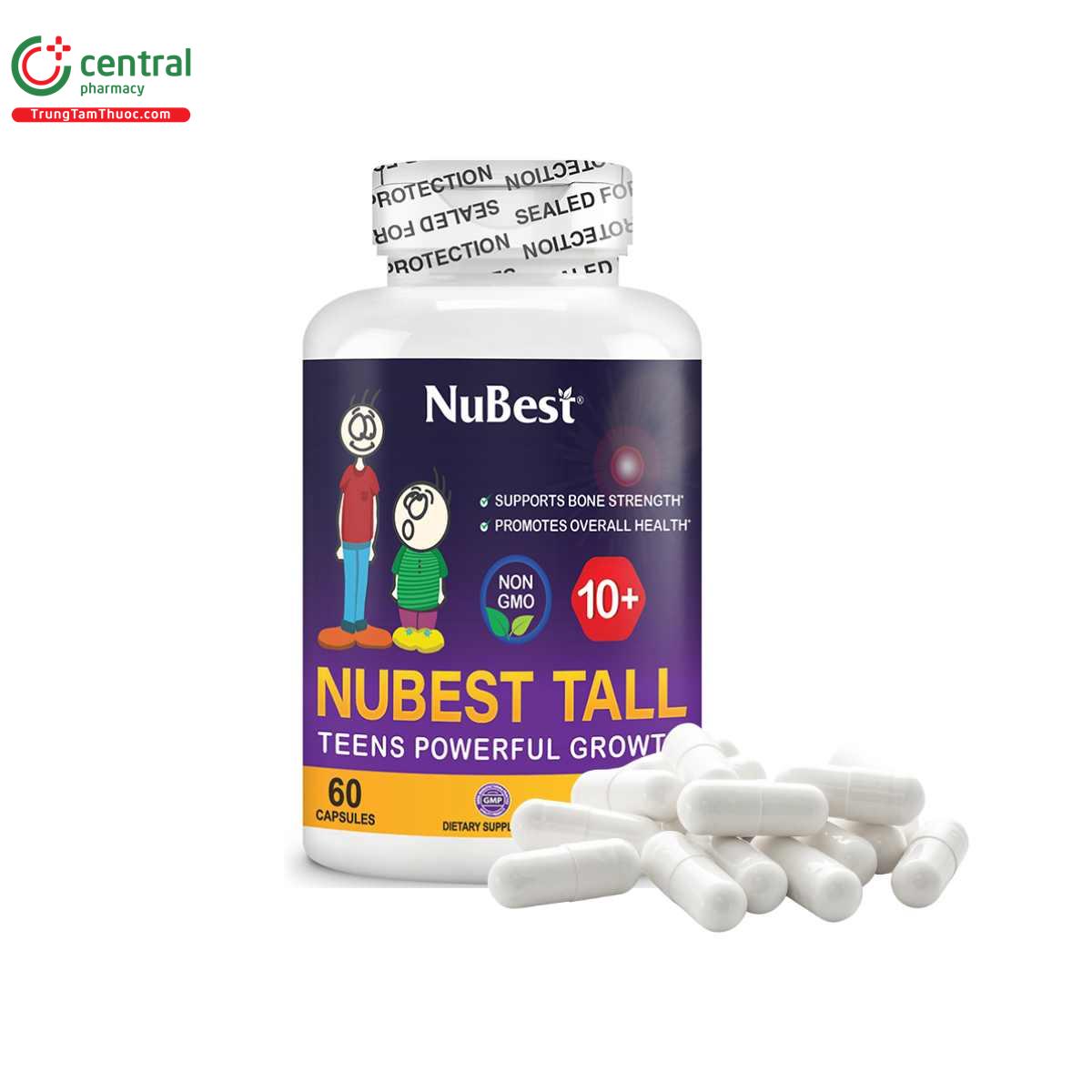 Thuốc NuBest Tall 10+ hộp 60 viên tăng chiều cao, xương chắc khỏe