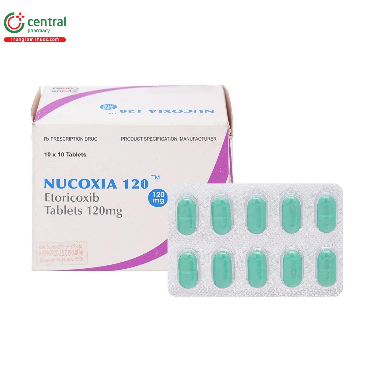 Thuốc Nucoxia 120 - Giảm triệu chứng và dấu hiệu của viêm khớp do bệnh gút