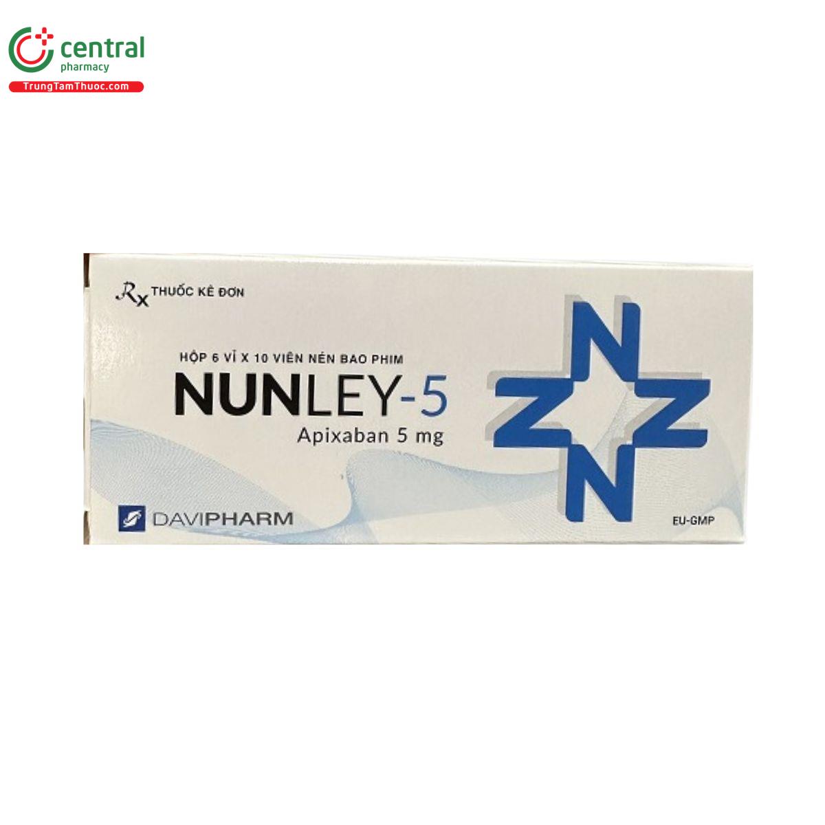 Thuốc Nunley-5 - Dự phòng biến cố thuyên tắc huyết khối tĩnh mạch