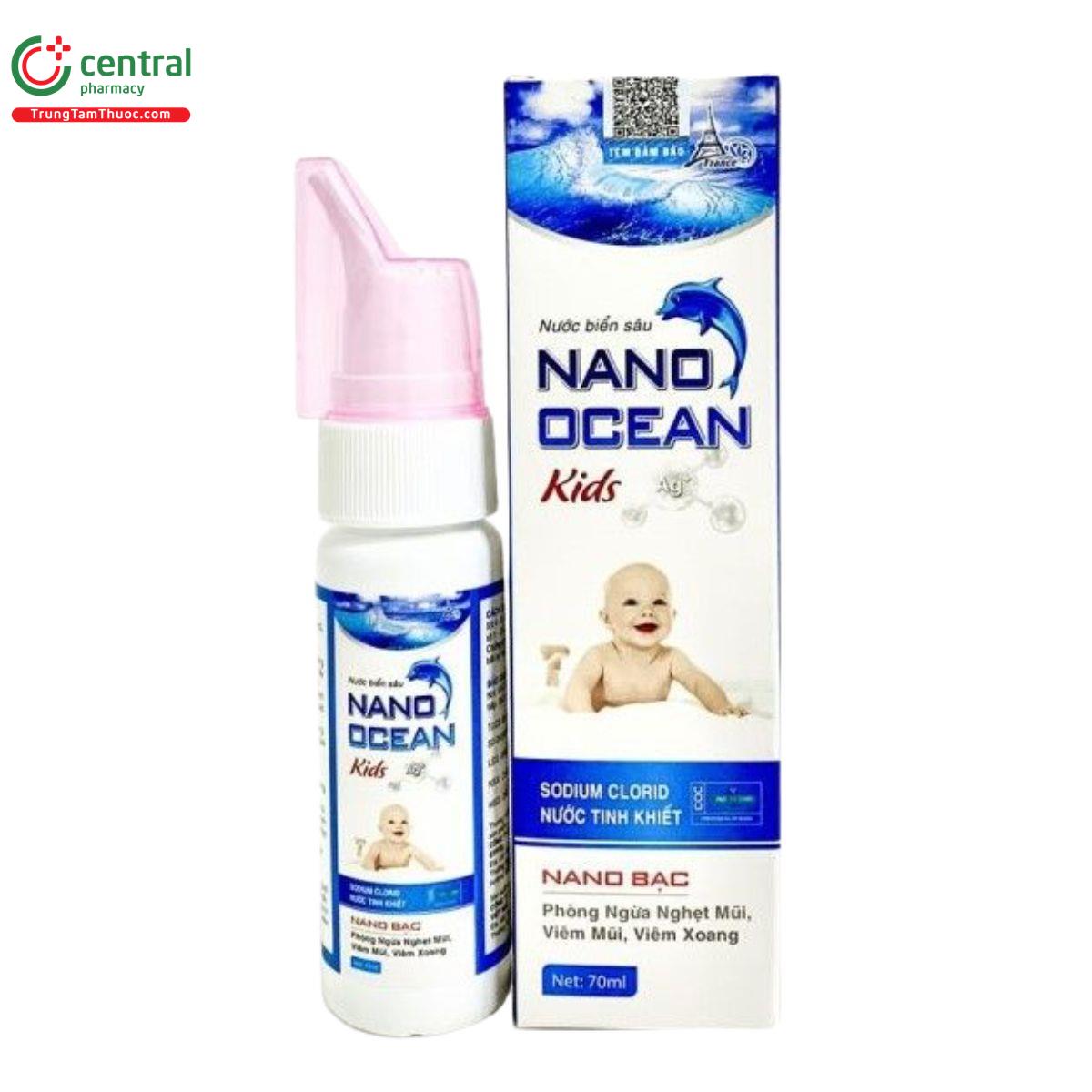 Nước Biển Sâu Nano Ocean Kids giúp làm sạch dịch nhầy mũi, bụi bẩn