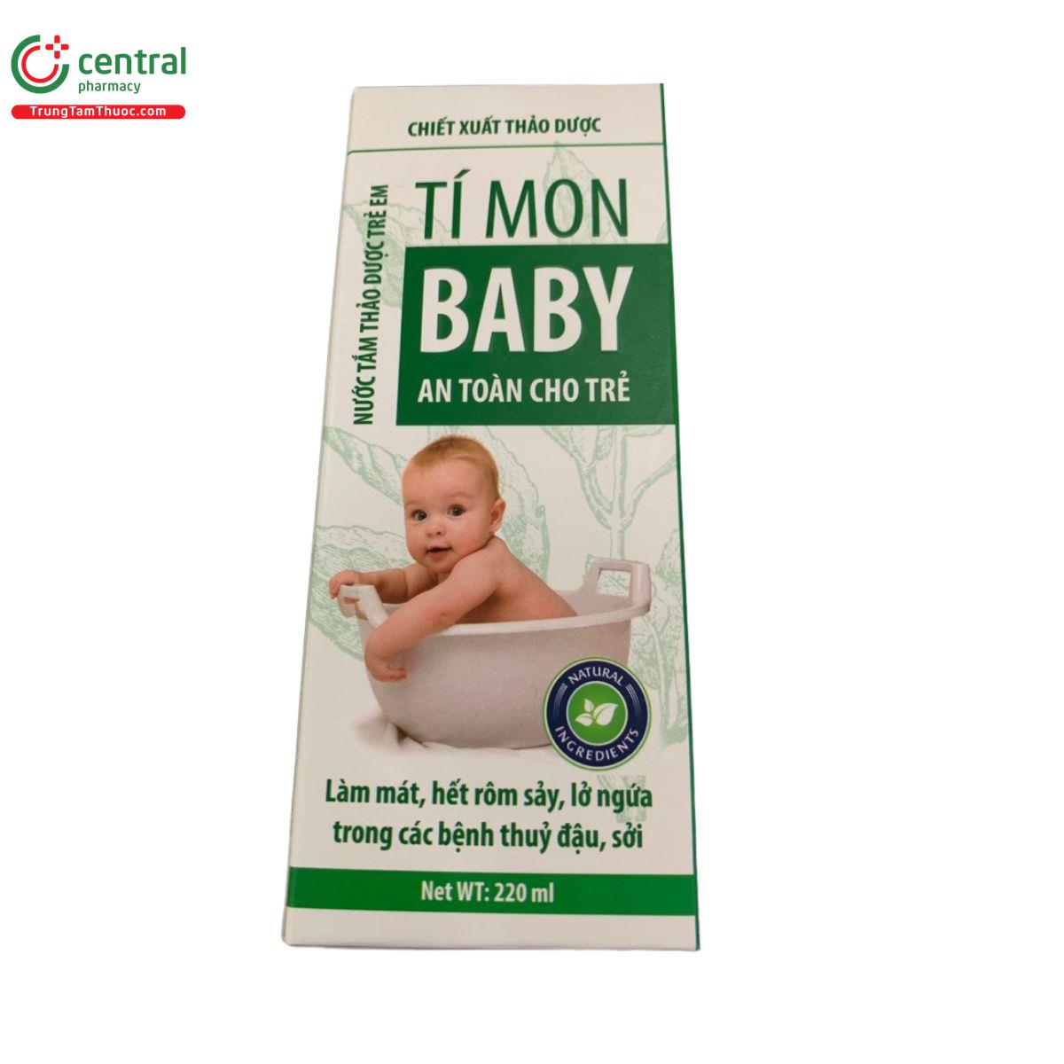 Nước Tắm Thảo Dược Trẻ Em Tí Mon Baby giúp làm mát. hết rôm sảy