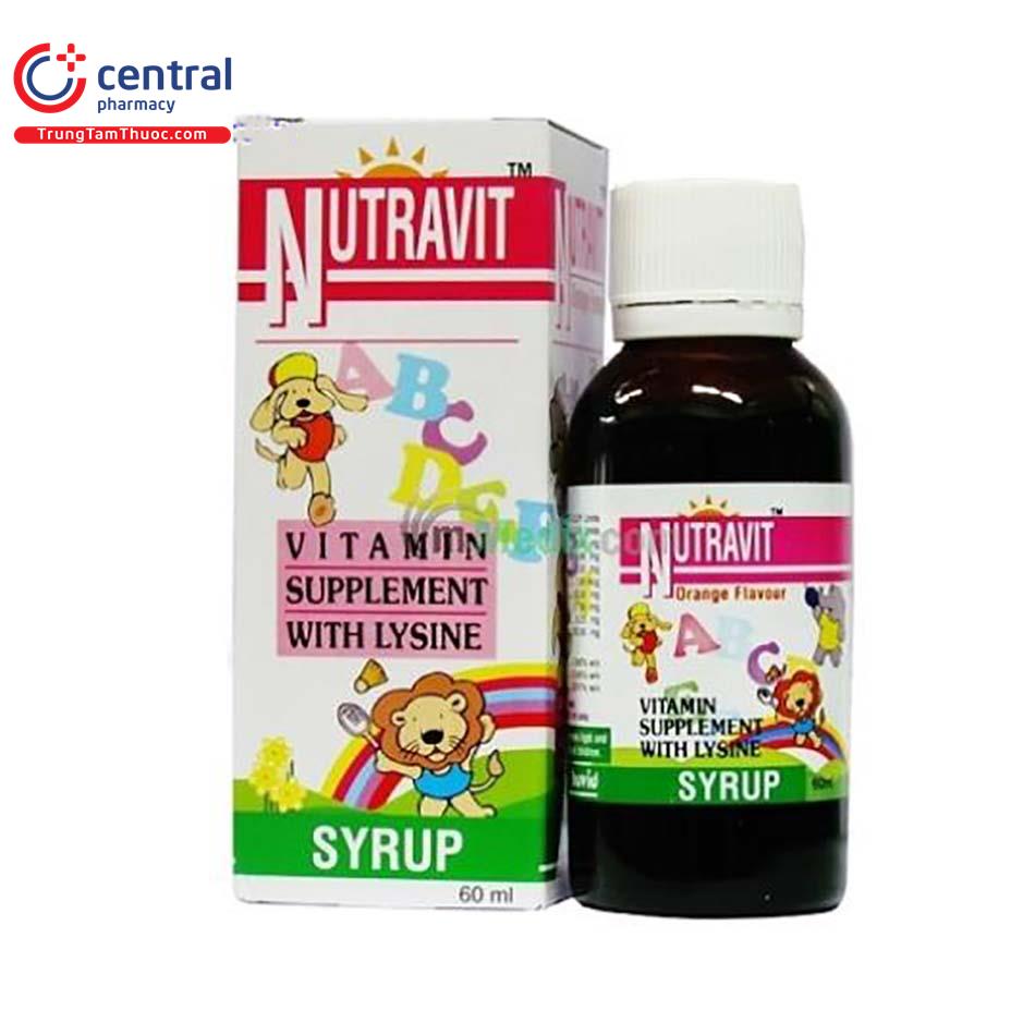 Thuốc Nutravit Syrup 60ml: bổ sung Vitamin và Lysine cần thiết