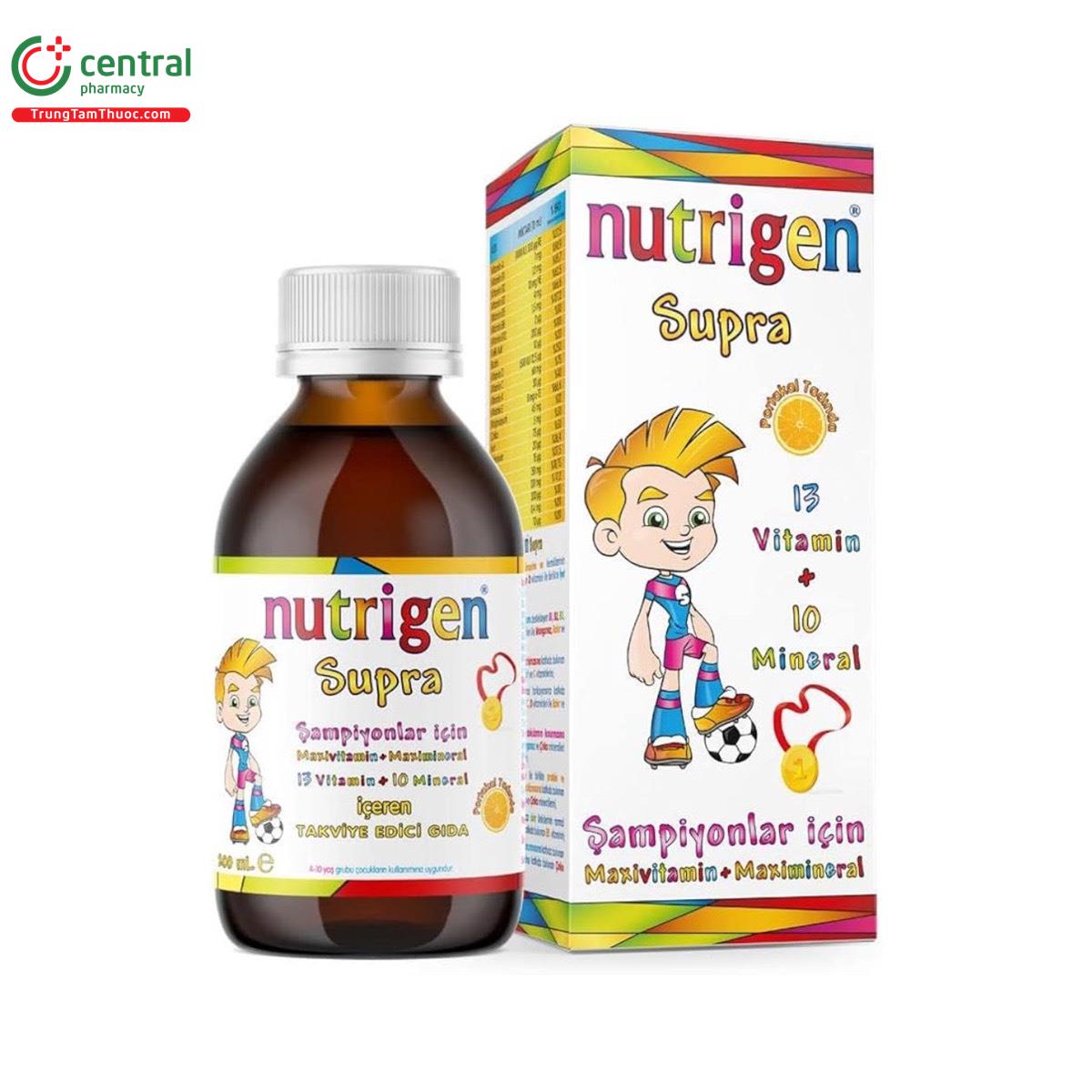 Thuốc Nutrigen Supra Syrup: Bổ sung 23 loại vitamin và khoáng chất
