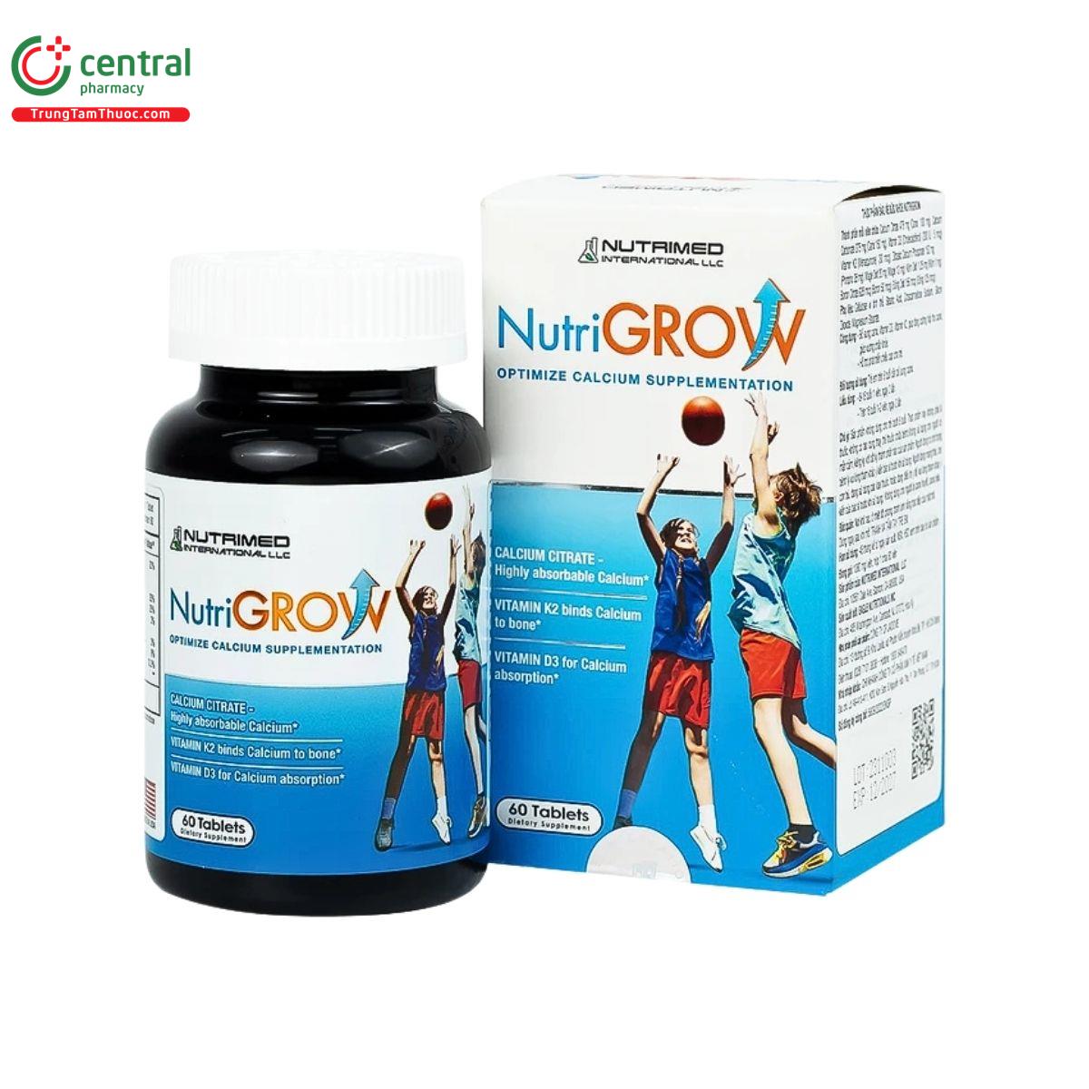 NutriGrow Nutrimed hỗ trợ nâng cao khả năng hấp thu canxi