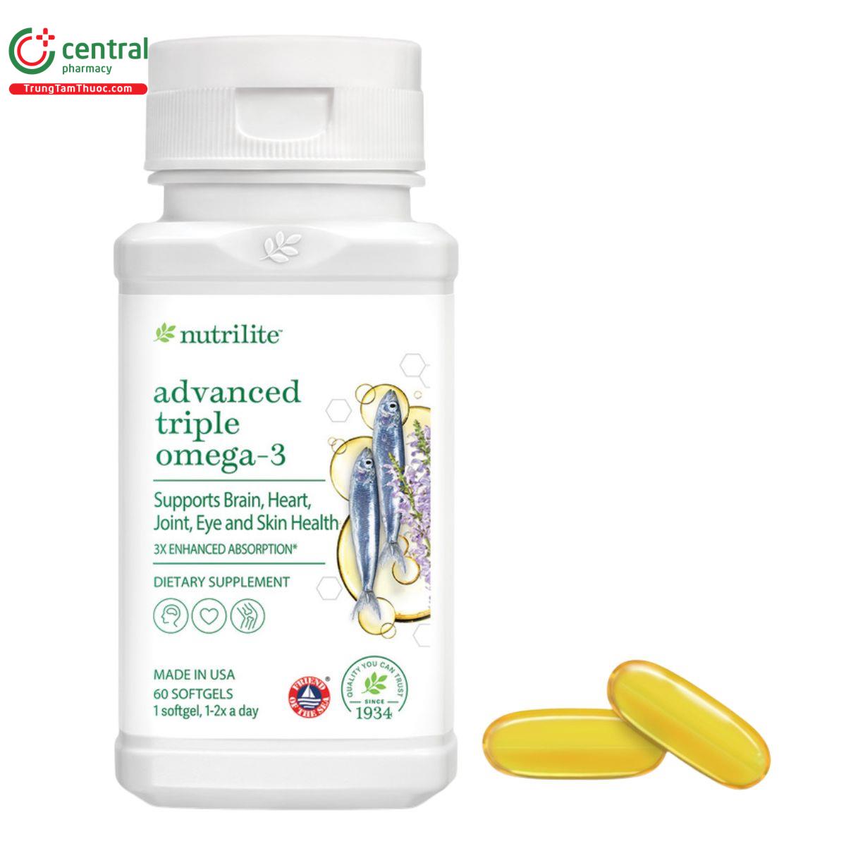 Nutrilite™ Advanced Triple Omega-3 hỗ trợ sức khỏe trên não bộ, tim mạch