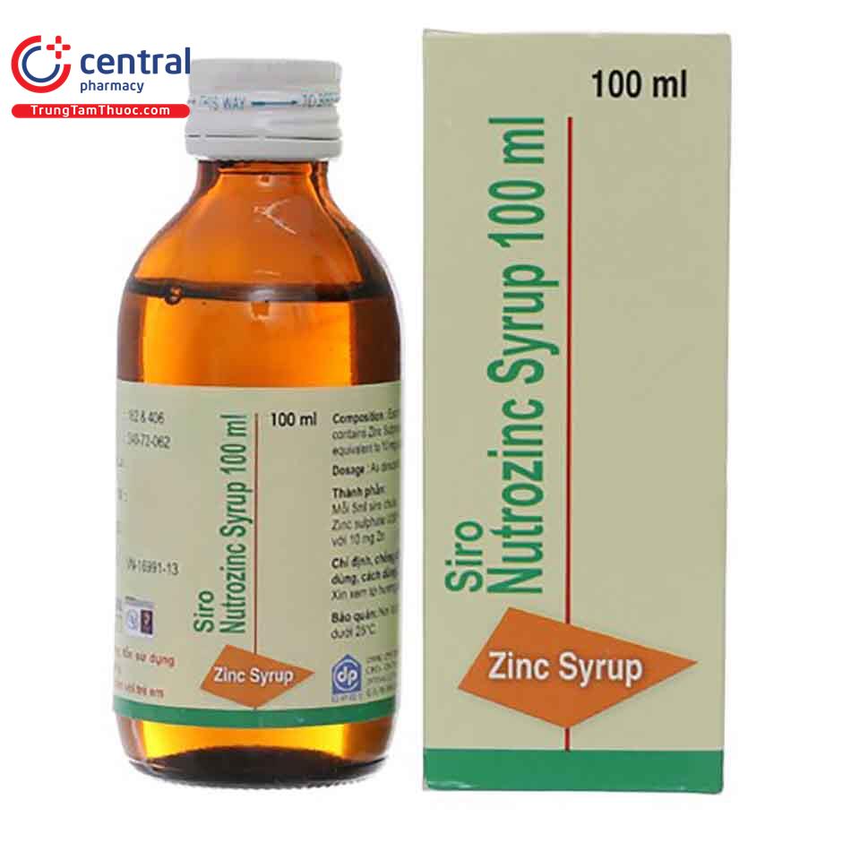Siro Nutrozinc Syrup 100ml bổ sung khoáng chất kẽm cho cơ thể