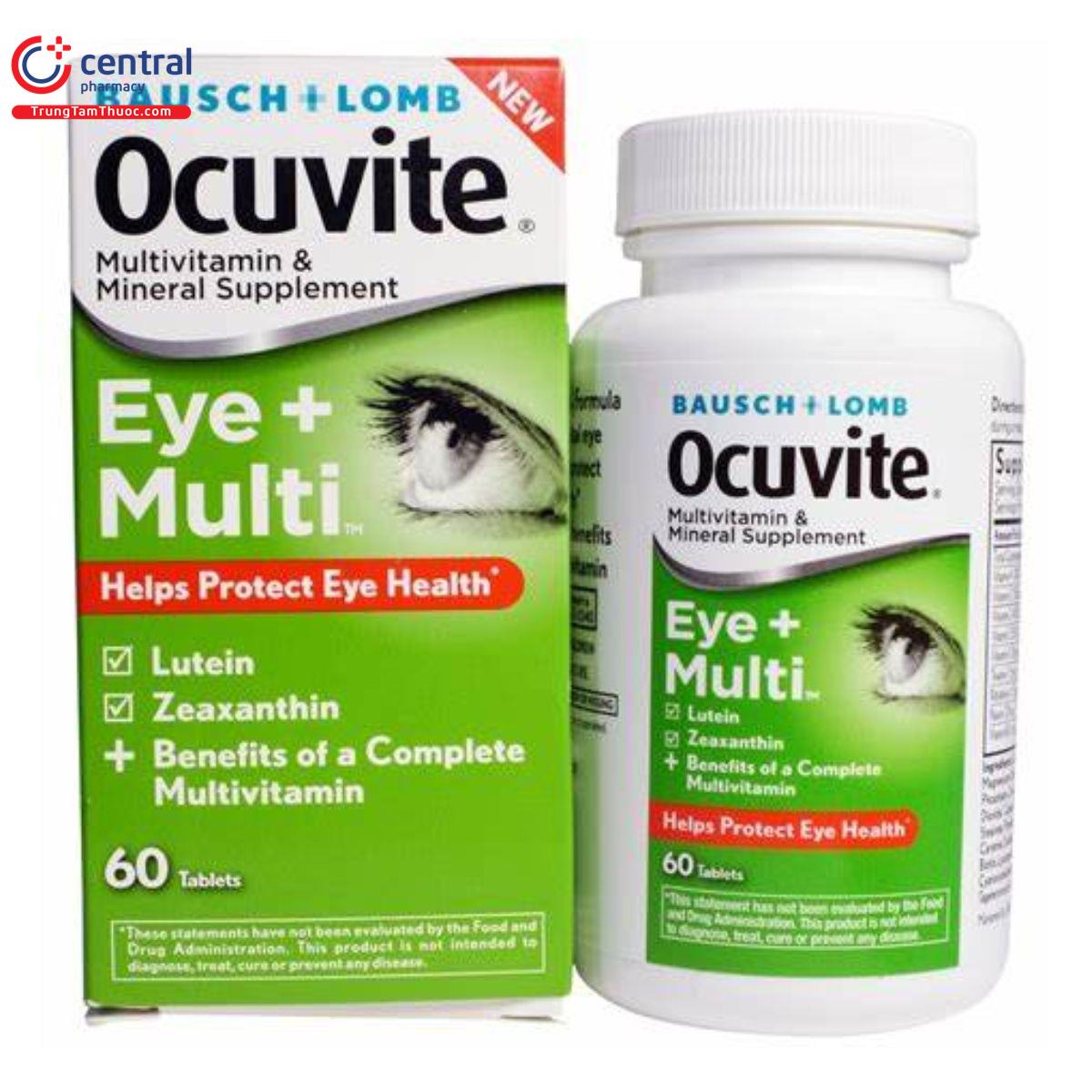 Thuốc Ocuvite Eye + Multi bổ sung dưỡng chất thiết yếu cho mắt