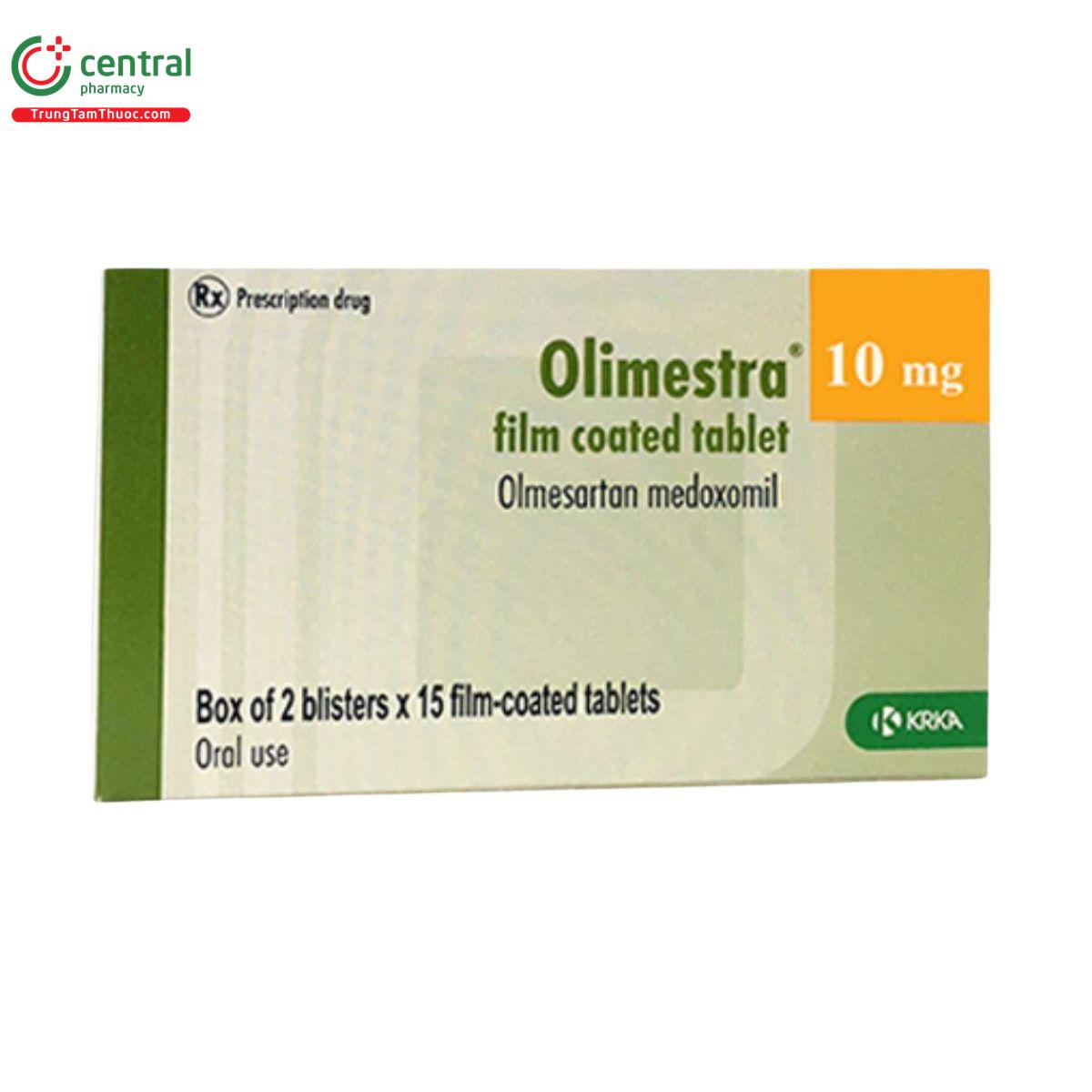 Thuốc Olimestra 10mg (Olmesartan) điều trị tăng huyết áp nguyên phát