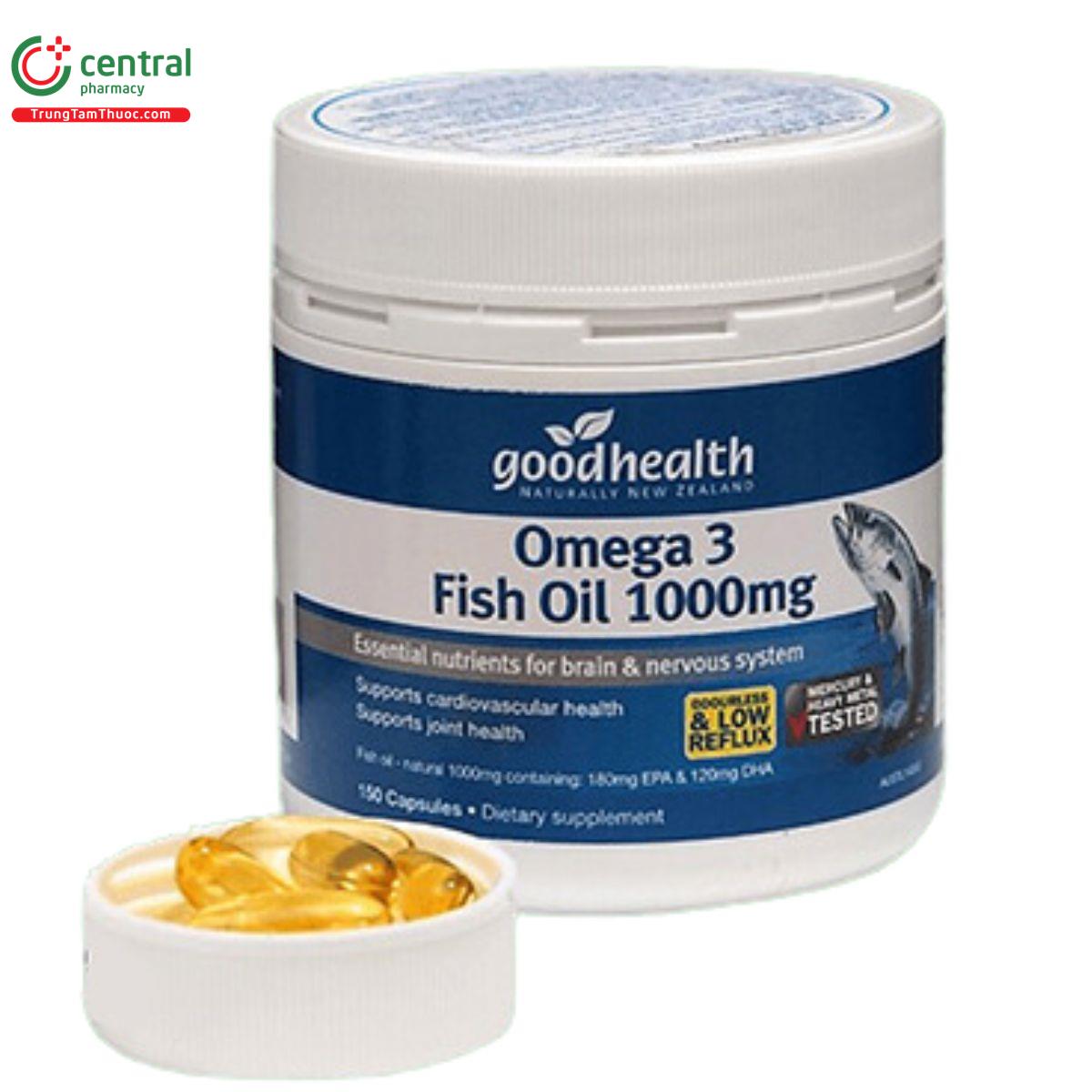 Thuốc Omega 3 Fish Oil 1000mg Goodhealth - Bổ mắt, tốt cho tim mạch