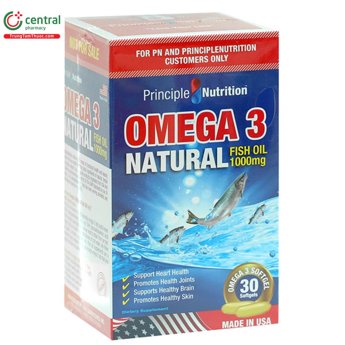 Thuốc Omega 3 Natural Fish Oil 1000mg Principle Nutrition (30 viên ...