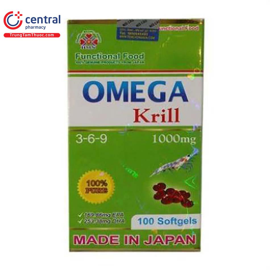 Thuốc Omega Krill 3-6-9 (Hộp 100 viên) ngăn ngừa nguy cơ tim mạch