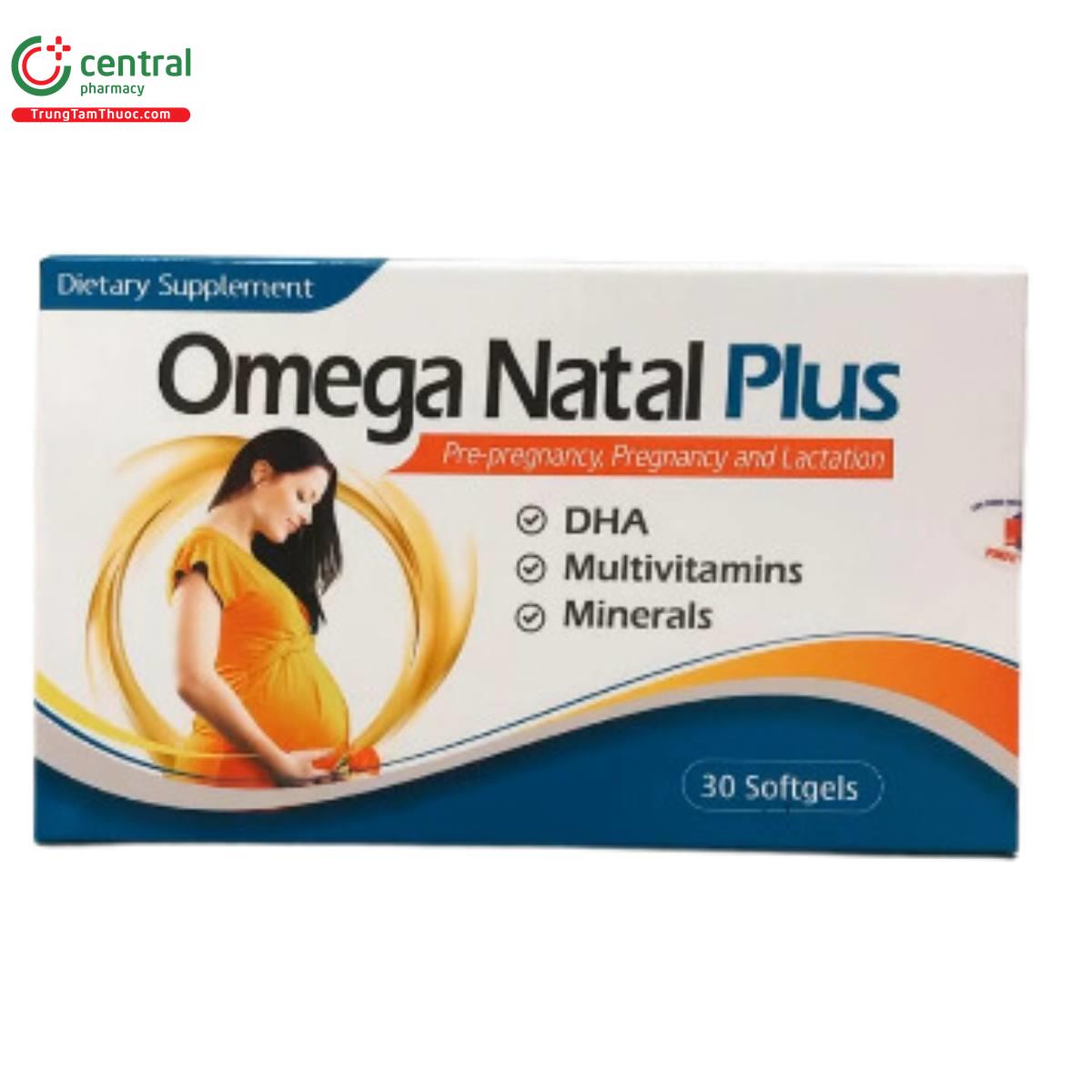 Thuốc Omega Natal Plus bổ sung vitamin, khoáng chất cho bà bầu