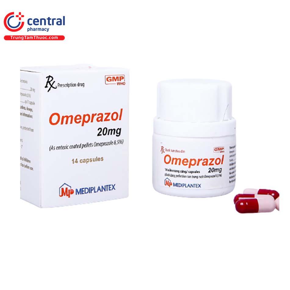 [CHÍNH HÃNG] Thuốc Omeprazol 20mg Mediplantex chữa viêm loét dạ dày