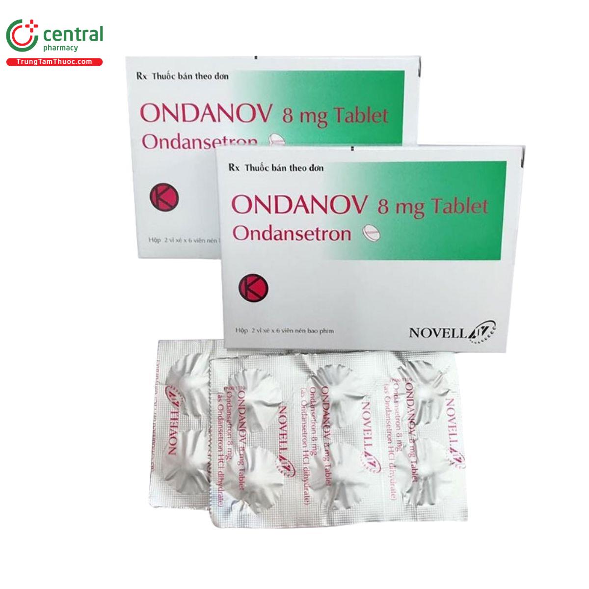 Thuốc Ondanov 8mg Tablet phòng buồn nôn, nôn do hóa trị, sau phẫu thuật