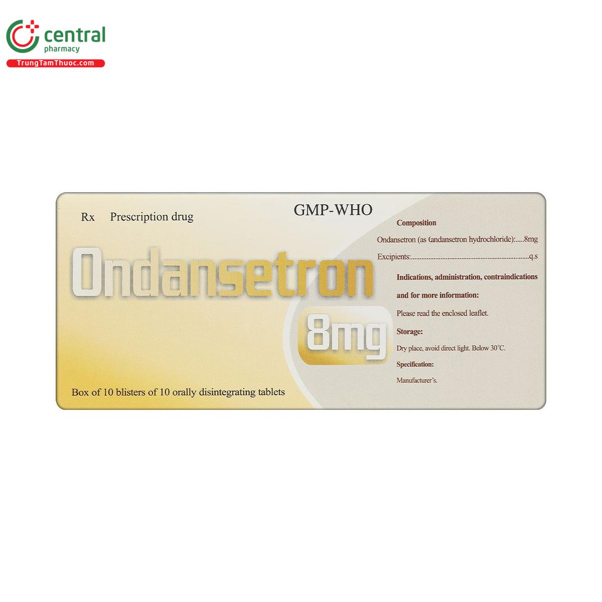Thuốc Ondansetron 8mg MD Pharco - Điều trị nôn và buồn nôn sau phẫu thuật