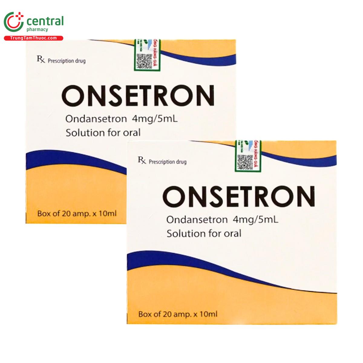 Thuốc Onsetron 10ml giúp dự phòng nôn, buồn nôn trong hóa trị, xạ trị