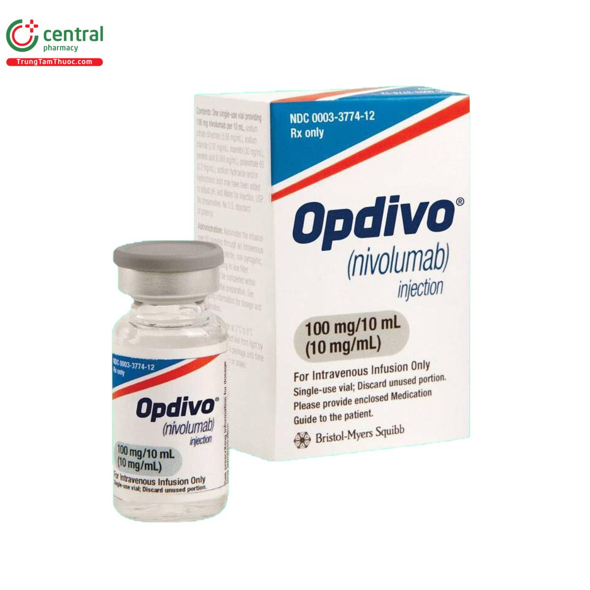 Thuốc Opdivo 100mg/10ml - điều trị ung thư, giảm kích thước khối u