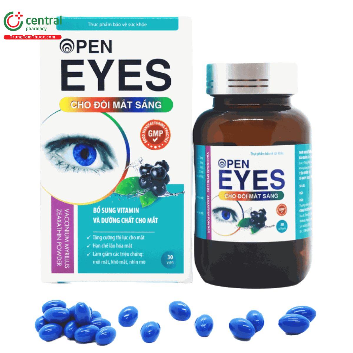 Thuốc Open Eyes giúp tăng cường thị lực cho , giảm khô mắt, mỏi mắt
