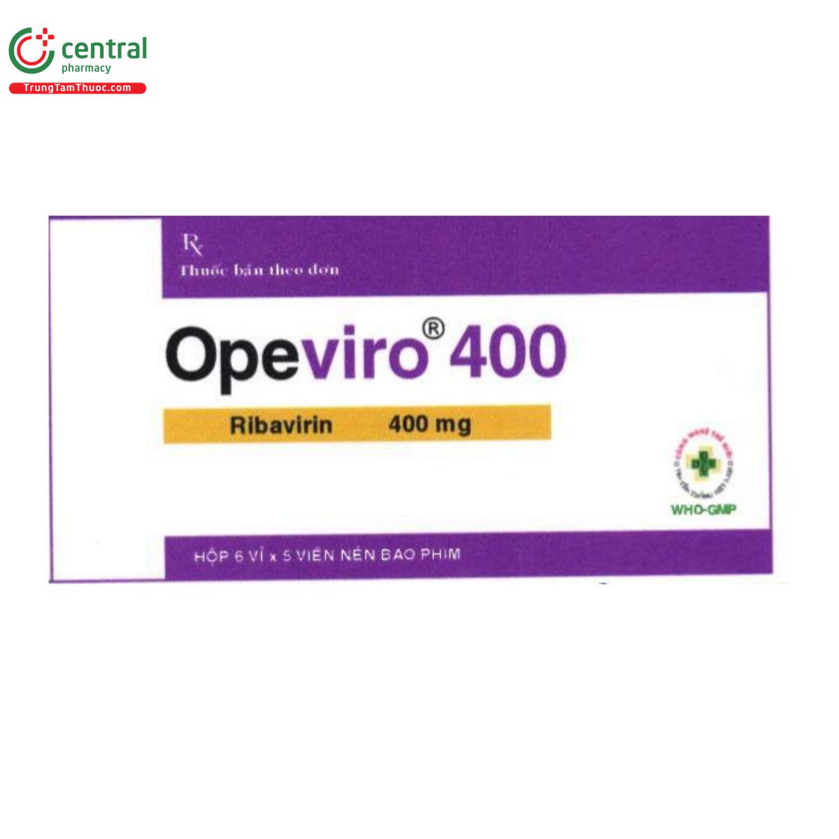 Thuốc Opeviro 400 (Ribavirin) điều trị viêm gan C mạn tính