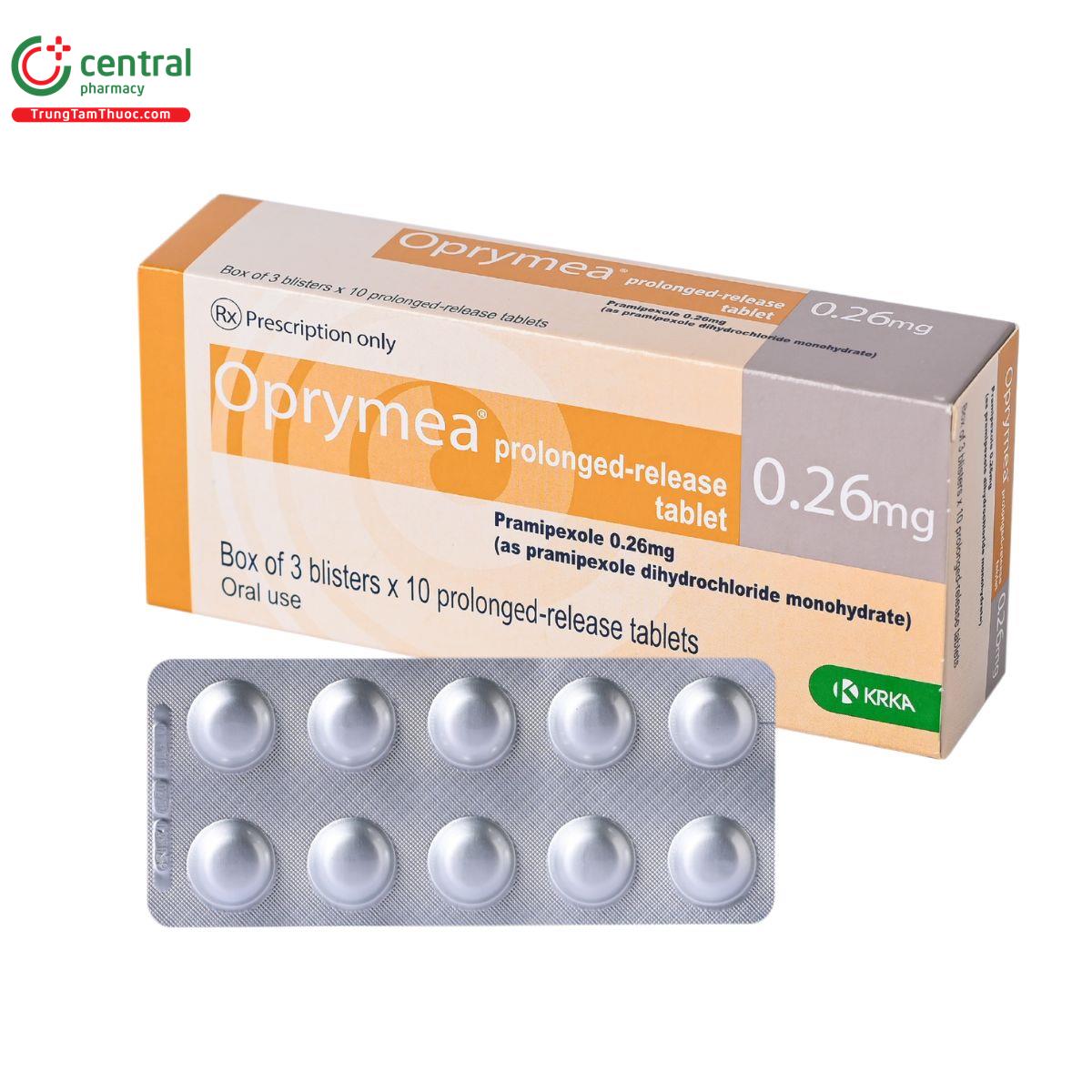 Thuốc Oprymea prolonged-release tablet 0,26mg điều trị triệu chứng ...