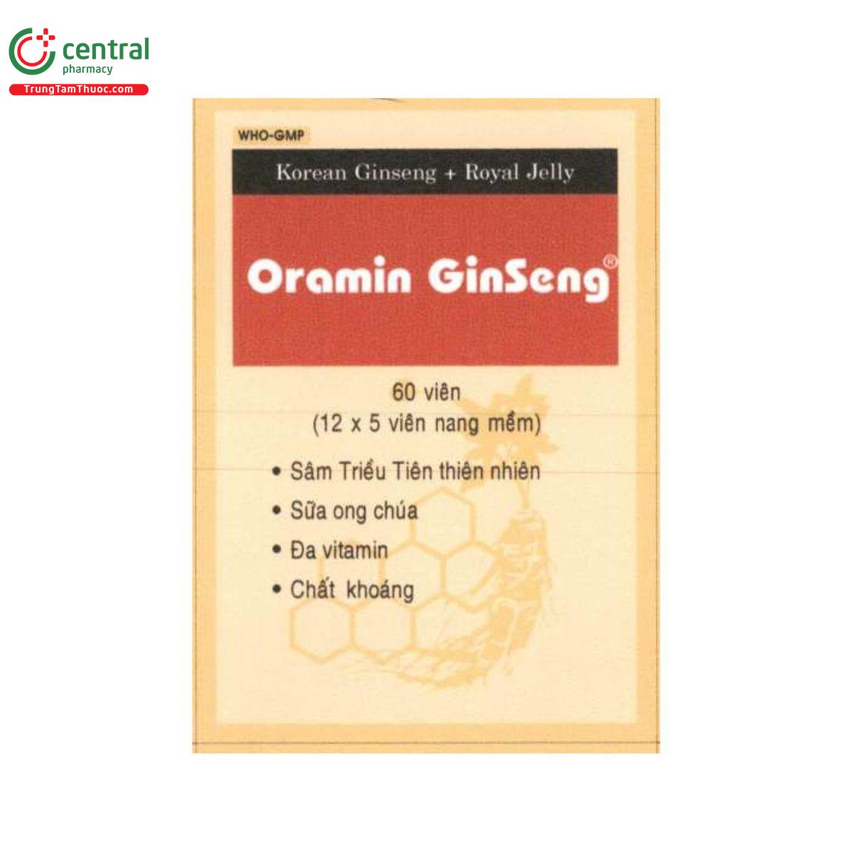 Thuốc Oramin GinSeng bổ sung vitamin và khoáng chất, tăng cường sức khỏe