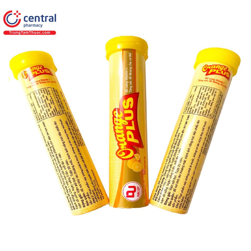 Viên sủi Orange Plus hỗ trợ bổ sung vitamin C, tăng cường đề kháng