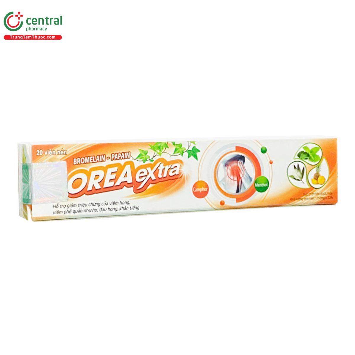 Orea extra - Hỗ trợ làm giảm các triệu chứng ho, viêm họng, khản tiến