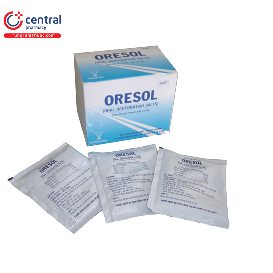 Thuốc Oresol 27.9 điều trị chứng mất nước và các chất điện giải