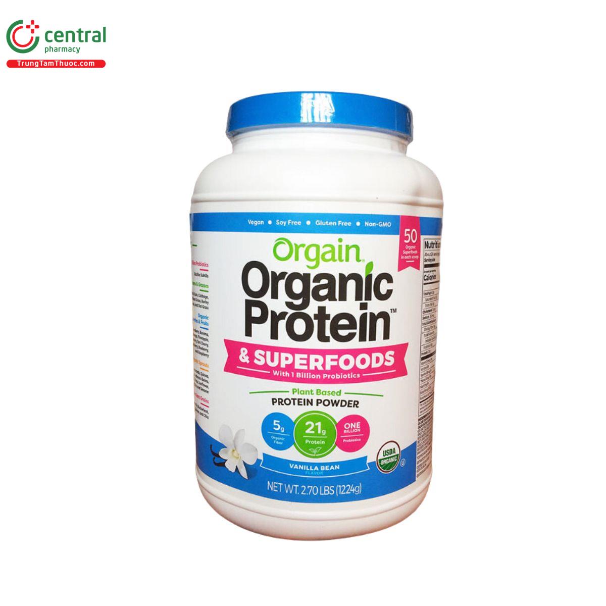 Orgain Organic Protein & Superfoods bổ sung prrotein thực vật cho cơ thể