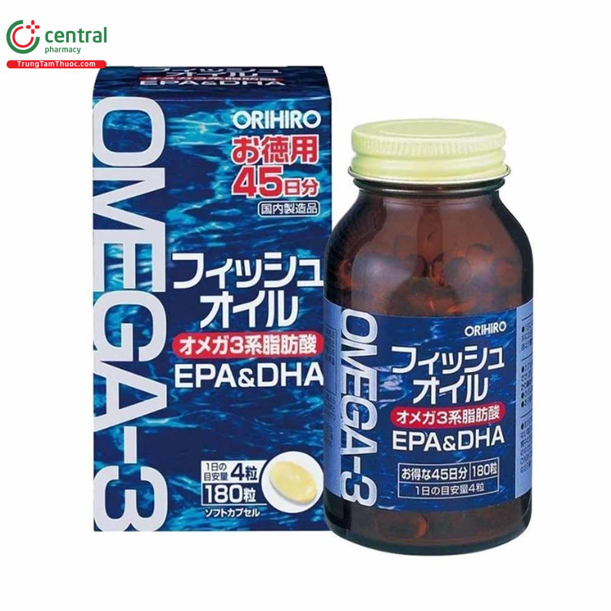 Dầu cá Orihiro Fish Oil Omega-3 Nhật Bản - Tăng cường thị lực, não bộ