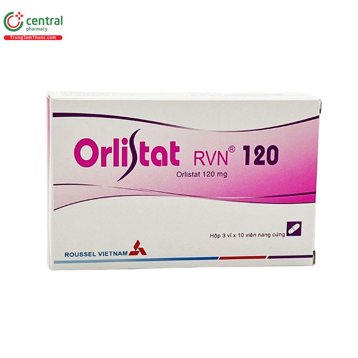 Thuốc Orlistat RVN 120mg có tác dụng giảm cân, giảm nguy cơ tăng cân