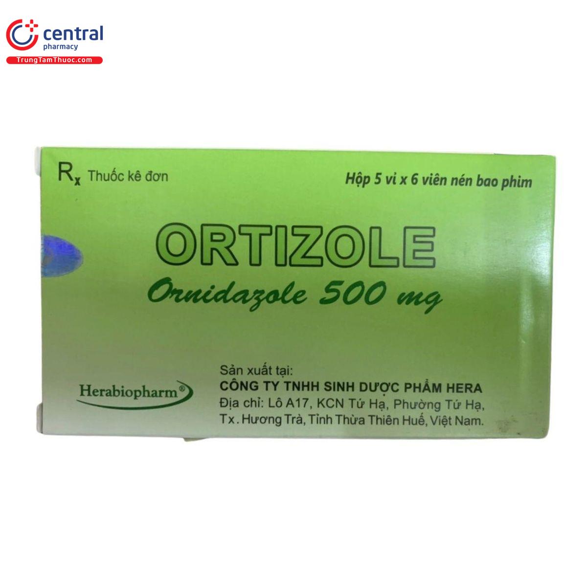 Thuốc ORTIZOLE điều trị các bệnh nhiễm khuẩn chứa Ornidazole 500mg