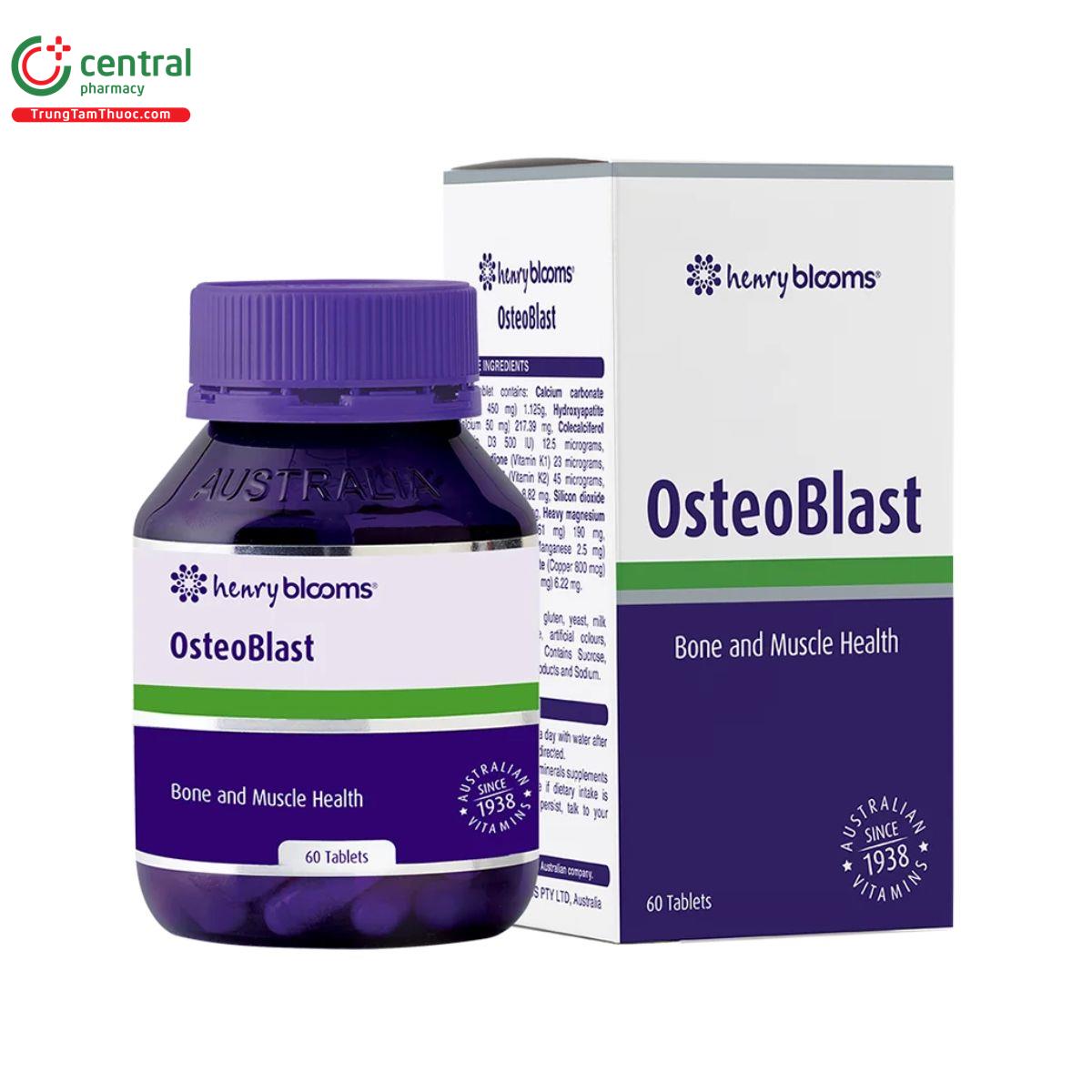 Thuốc OsteoBlast bổ sung canxi giúp hệ xương, răng chắc khoẻ