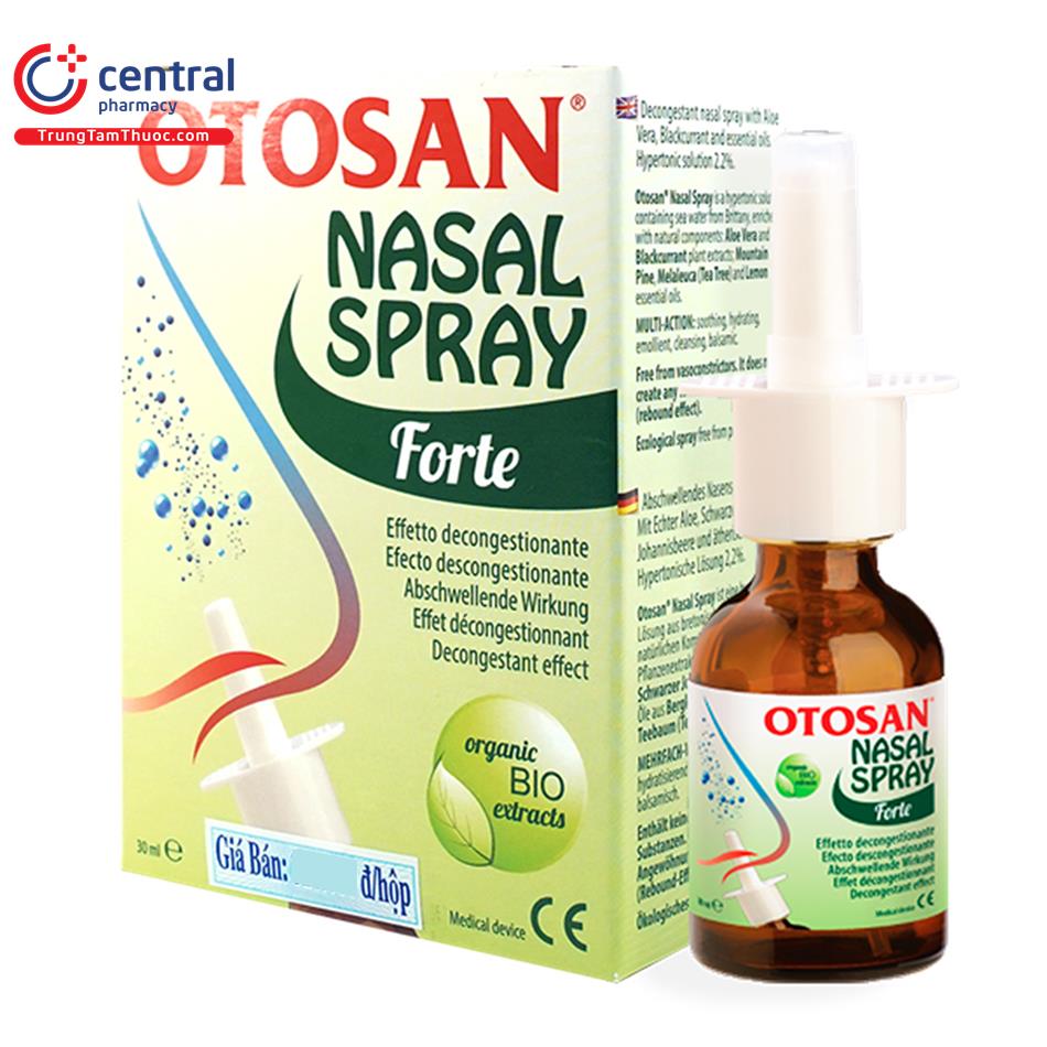 [CHÍNH HÃNG] Xịt mũi Otosan Nasal Spray Forte loại bỏ nhầy mũi