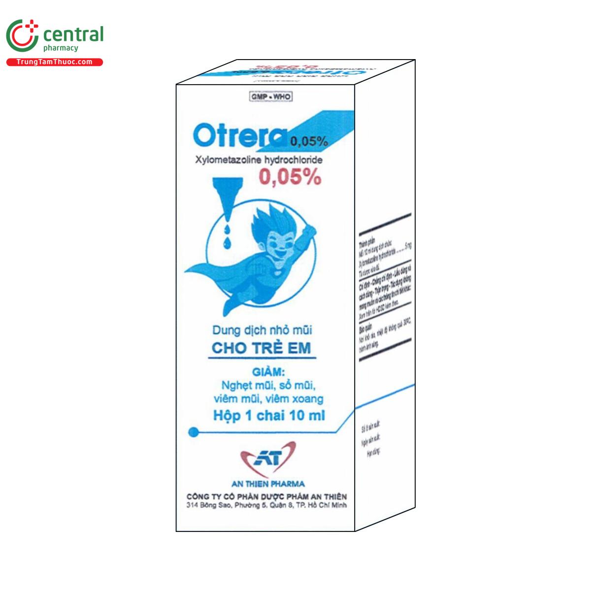 Thuốc Otrera 0,05% - Điều trị sung huyết mũi, nghẹt mũi do viêm mũi