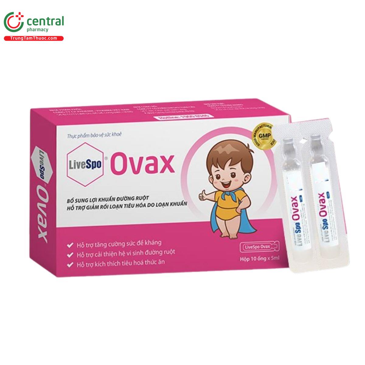 Thuốc Ovax Livespo giúp bổ sung lợi khuẩn và cải thiện đường tiêu hóa