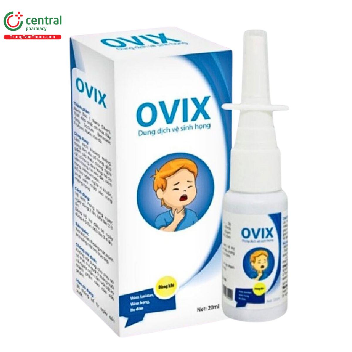 Thuốc XỊT HỌNG OVIX - Dung dịch xịt họng cho trẻ em và người lớn