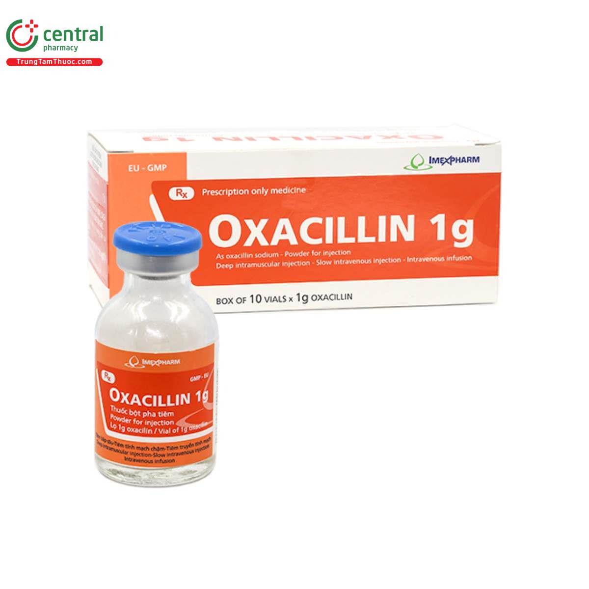 Thuốc Oxacillin 1g Imexpharm trị nhiễm khuẩn nặng do tụ cầu
