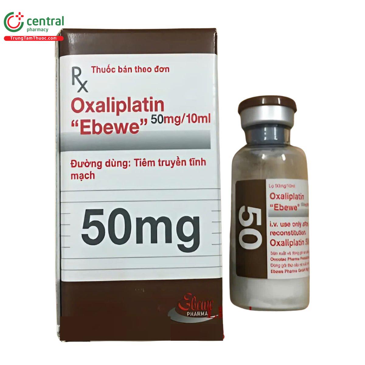 Thuốc Oxaliplatin Ebewe 50mg/10ml điều trị ung thư đại trực tràng