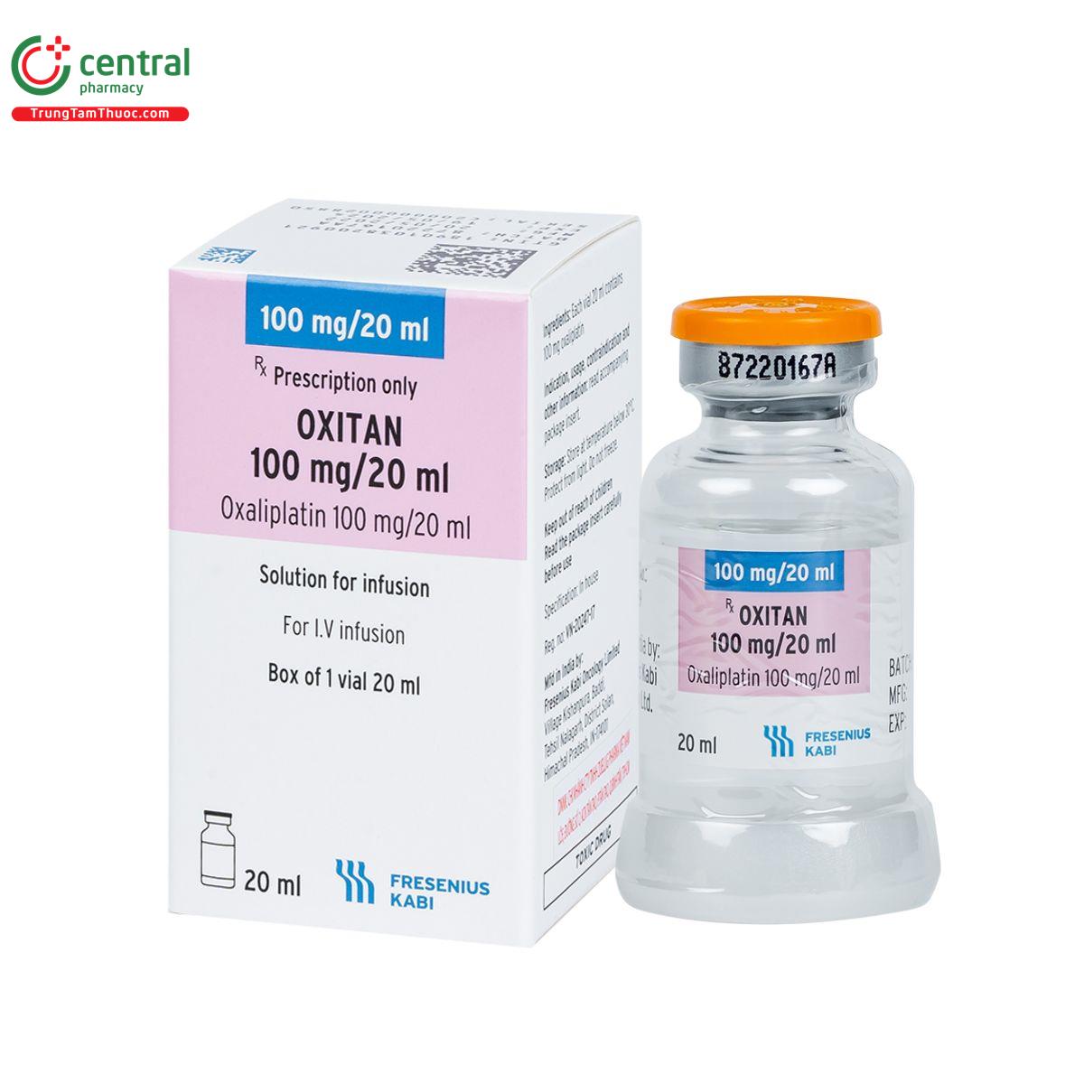 Thuốc Oxitan 100mg/20ml (Oxaliplatin) điều trị ung thư đại trực tràng
