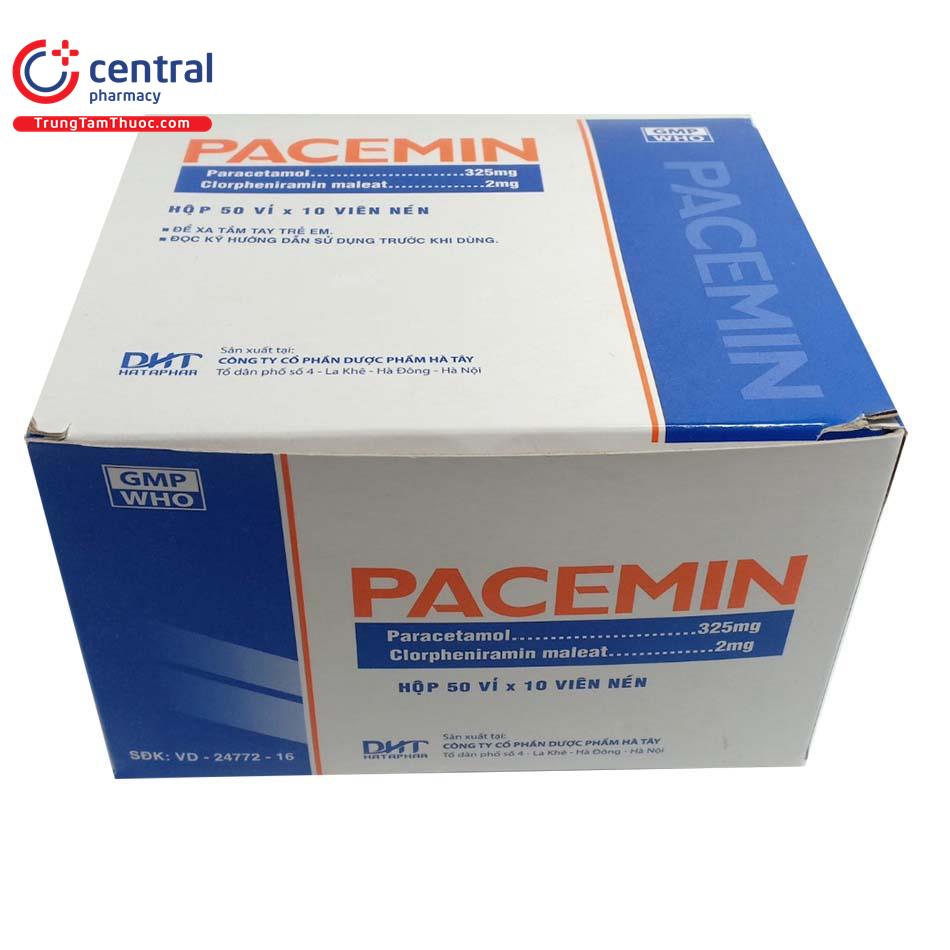 Thuốc Pacemin trị cảm, cúm, sốt, nhức đầu, sổ mũi, ngạt mũi