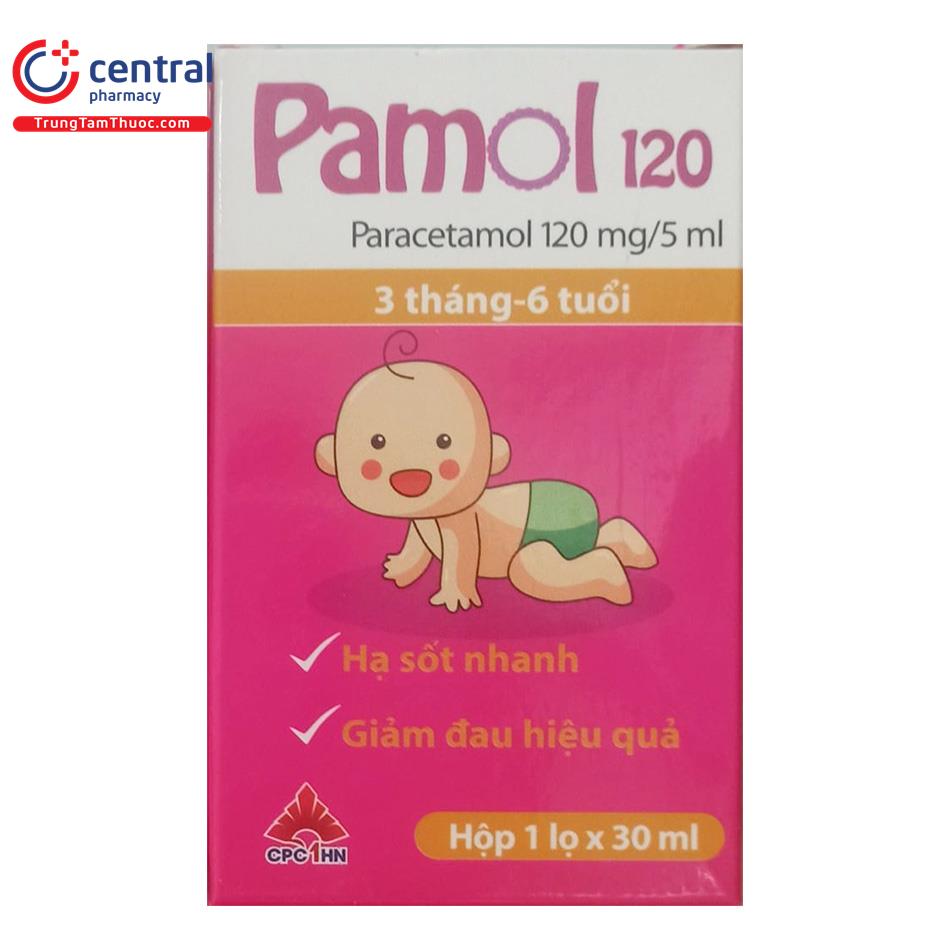 [CHÍNH HÃNG] Thuốc Pamol 120mg/5ml giúp giảm đau, hạ sốt ở trẻ em