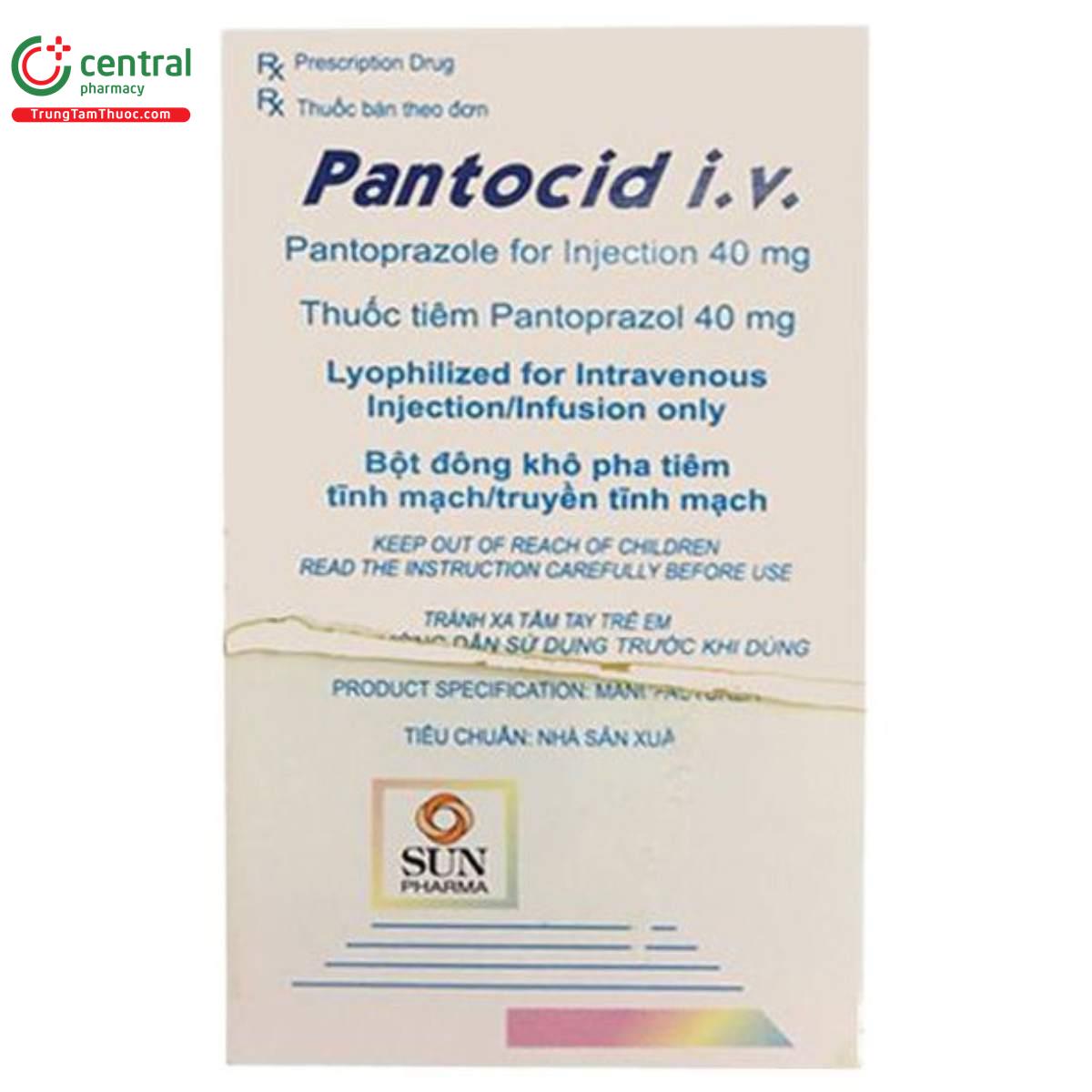 Thuốc Pantocid I.V Sun Pharma điều trị viêm thực quản trào ngược