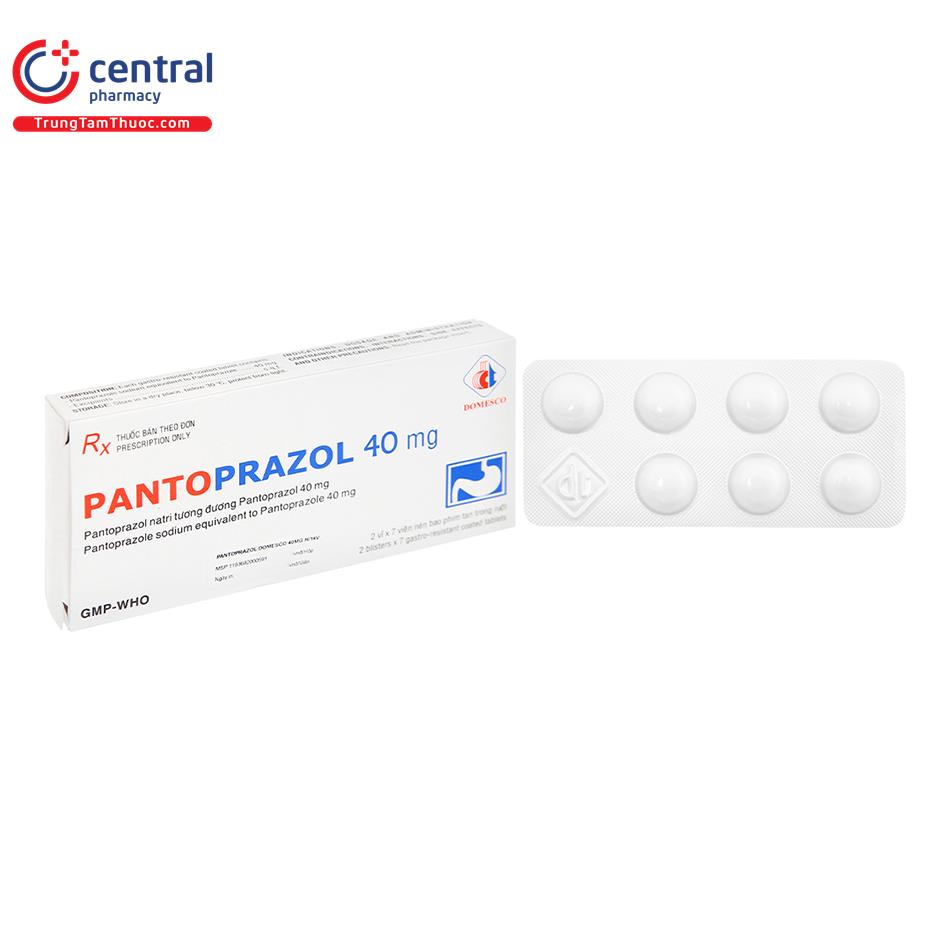 Thuốc Pantoprazol 40mg Domesco điều trị viêm loét dạ dày-tá tràng