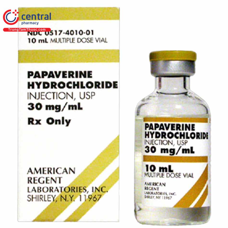 Thuốc Papaverine Hydrochloride 30mg/ml American Regent