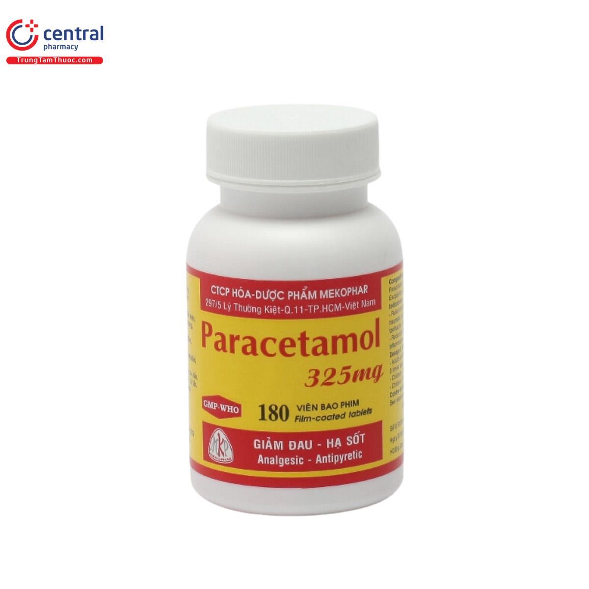 Thuốc giảm đau hạ sốt Paracetamol 325mg Mekophar - Liều dùng, giá bán