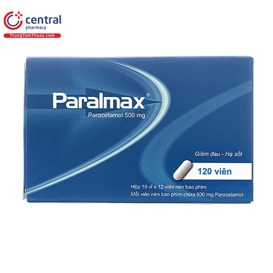 [CHÍNH HÃNG] Thuốc Paralmax 500mg viên nén - Giúp giảm đau, hạ sốt