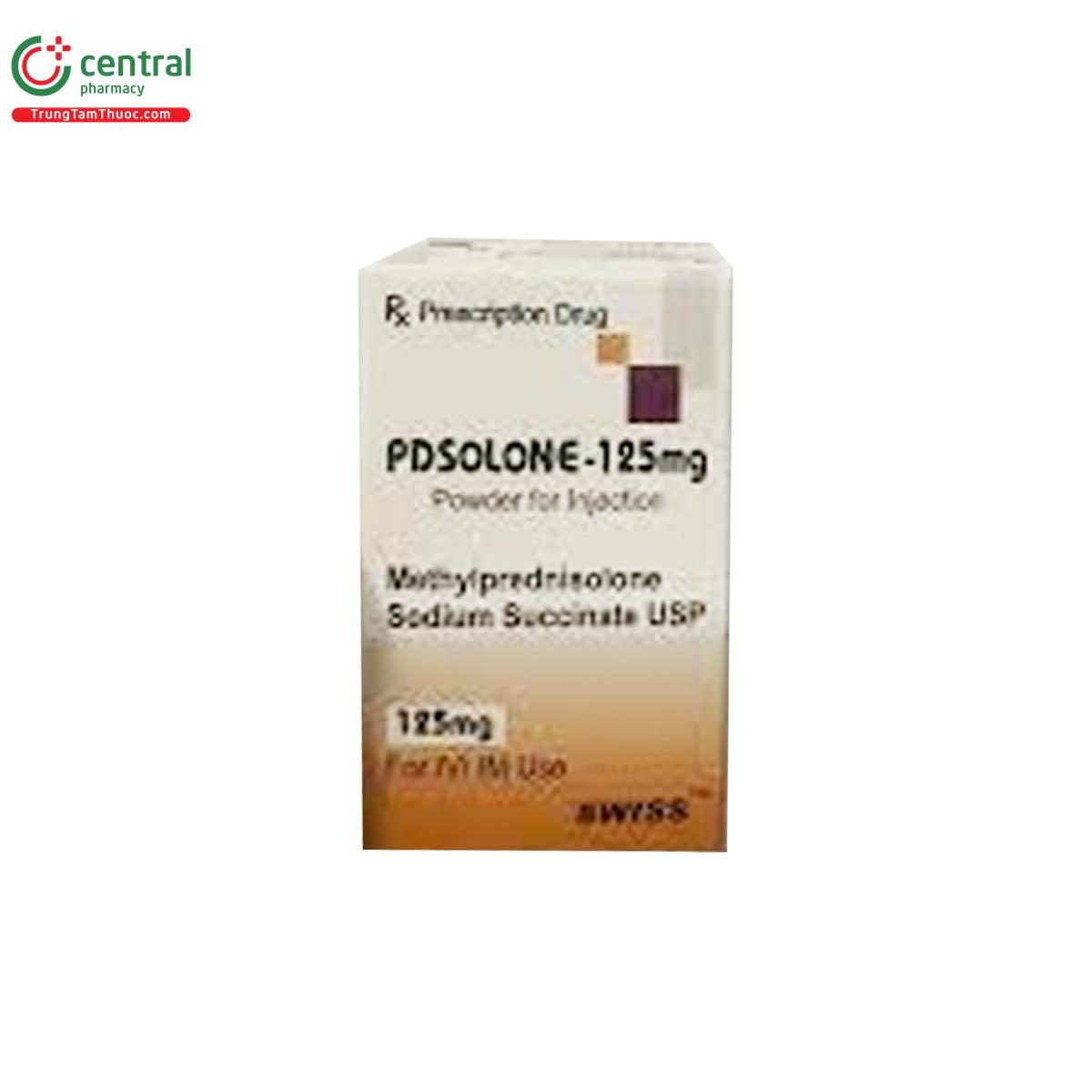 Thuốc Pdsolone-125mg chống viêm, điều trị thiểu năng vỏ tuyến thượng thận