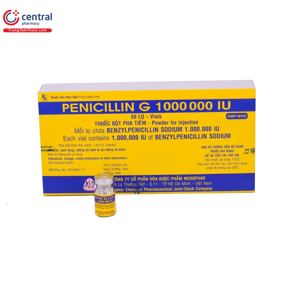 Thuốc Penicillin G 1000000IU Mekophar - Điều trị nhiễm khuẩn hiệu quả